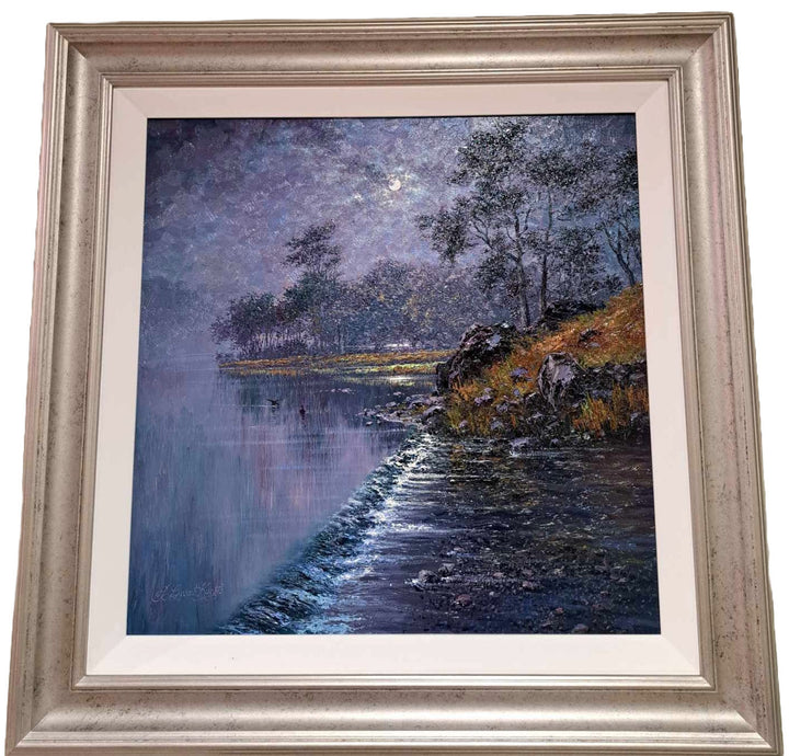 By the Light of the Silvery Moon Grasmere - Original 24 x 24 ...